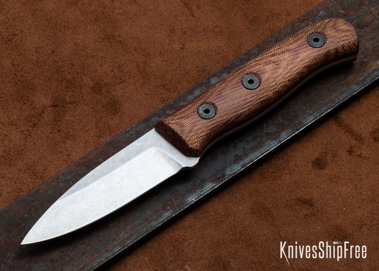 Fiddleback Forge: Production Hiking Buddy - Natural Canvas Micarta - S35VN