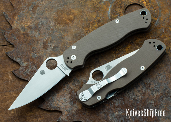 Spyderco Paramilitary 2 Sprint Run Brown G 10 CPM 15V C81GPBN15V2 Spyderco Paramilitary 2 Sprint Run Brown G 10 CPM 15V C81GPBN15V2