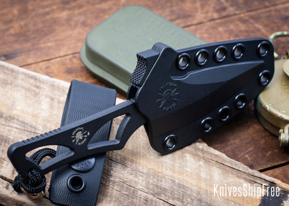 Spartan Blades: Enyo - EDC Fixed Blade - AUS-8A - Black Powdercoat