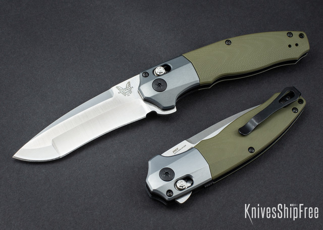 Benchmade Knives: 496 Vector - OD Green G-10 - White Liners - CPM 20CV ...