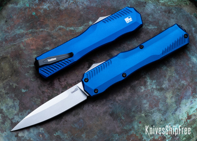 Kershaw Knives: Livewire - OTF Auto - Blue Aluminum - CPM-MagnaCut ...
