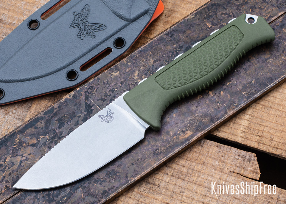 Benchmade Knives: 15006-01 Steep Country - Dark Olive Santoprene - CPM-S30V