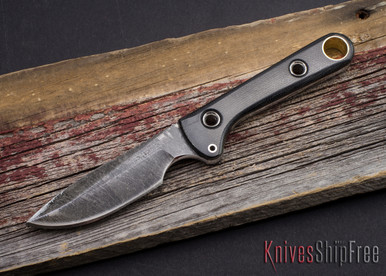 Vehement Knives: Grunt #223 - Tigerlypse - Black Canvas Micarta