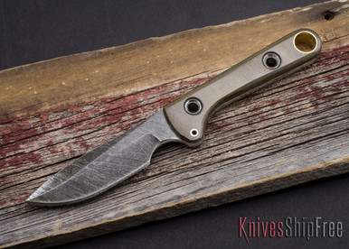Vehement Knives: Grunt #227 - Tigerlypse - OD Canvas Micarta