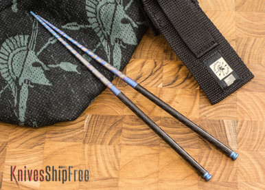 Spartan Blades: Chopsticks - Titanium & Carbon Fiber - Multicolor Blue ...