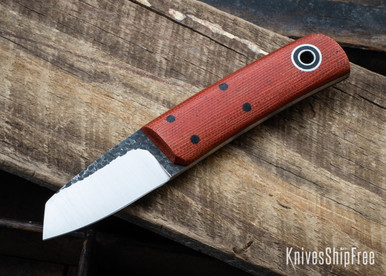 Fiddleback Forge: Pygmy - Chili Pepper Micarta - 8670 Tool Steel