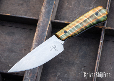 Jeff Davidson Custom Knives: IBEX Hunter - Stonewashed 80CrV2 - Orange ...