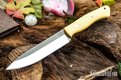 Bark River Knives: Aurora II - CPM 3V - Antique Ivory Micarta - Black ...