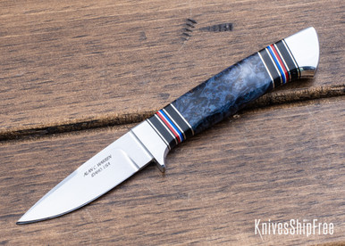 Alan Warren Custom Knives: #2524 Mini Loveless Style - Maple w/Red ...