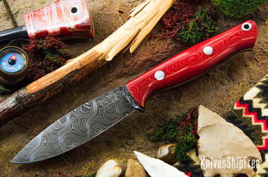 Bark River Knives: UP EDC - Red Linen Micarta - Black Liners - Virus ...