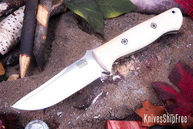 Bark River Knives: Bravo 1 - CPM CruWear - Antique Bone Linen Micarta ...