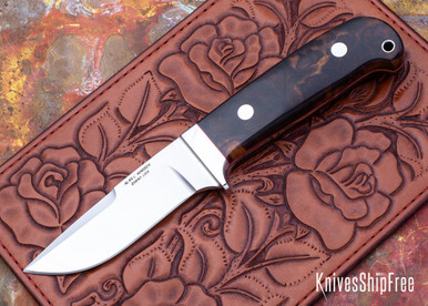 Alan Warren Custom Knives: #2537 Drop Point Hunter - Ironwood Burl ...