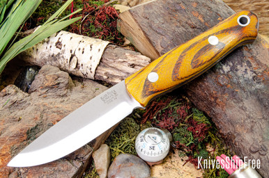 Bark River Knives: Bushcrafter LT - CPM 3V - Osage Orange - Black Liners #2