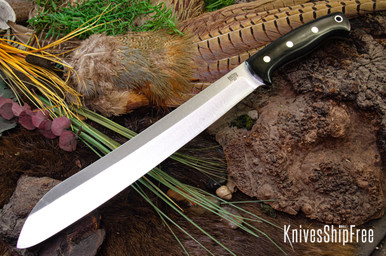 Bark River Knives: Golok II - Black Canvas Micarta - Saex Point