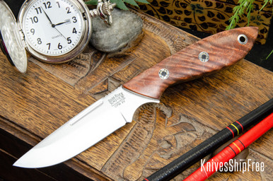 Bark River Knives: Adventurer - CPM 3V - Russet Tigertail Maple Burl ...