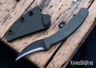 Ed's Manifesto & Kopis Designs: L-Via Field Knife - Green - Acid Stonewash