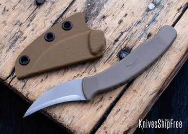 Ed's Manifesto & Kopis Designs: L-Via Field Knife - Tan - Matte