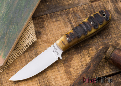 Cross Knives: Mini Trapper Knife - Ram's Horn - Nickel Silver Pins