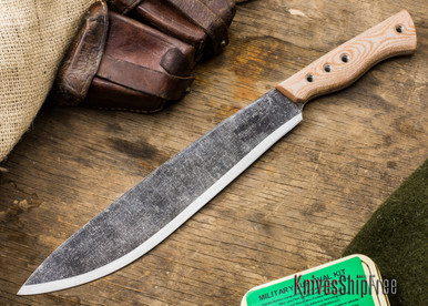 Fiddleback Forge: Production Machete 12" - Natural Canvas Micarta ...