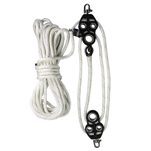 Aluminum Uni-Body Fiddle Block Set w/ Rope