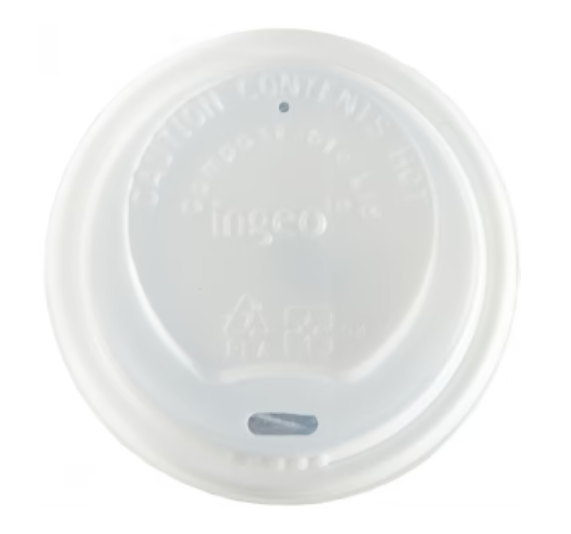 Compostable Coffee Cup Lids 8oz White x 1000 - PPS