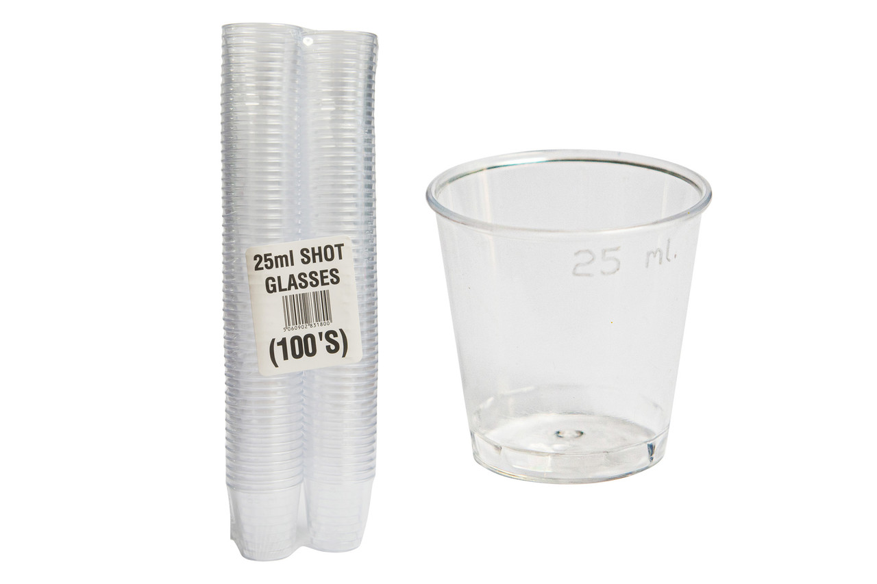 Disposable 25ml Shot Glass x 1000 - PPS