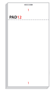 Single Order Pad x 100 (Pad 12) 63mm x 127mm - PPS