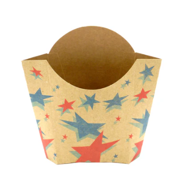 Kraft Chip Scoop Medium Star/Ball Design x 1000 - PPS