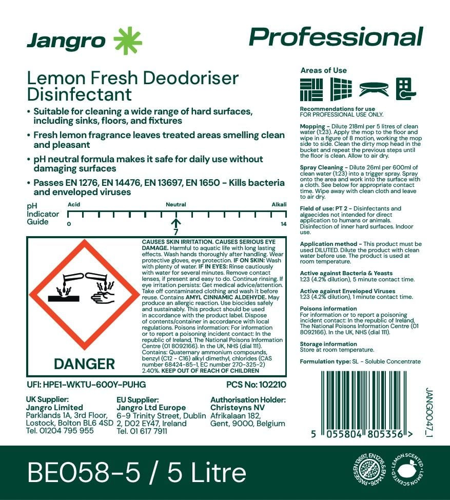 Lemon Fresh Deodoriser Disinfectant 5 litre - PPS
