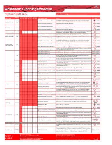 Washroom Cleaning Chart A3 - PPS LTD