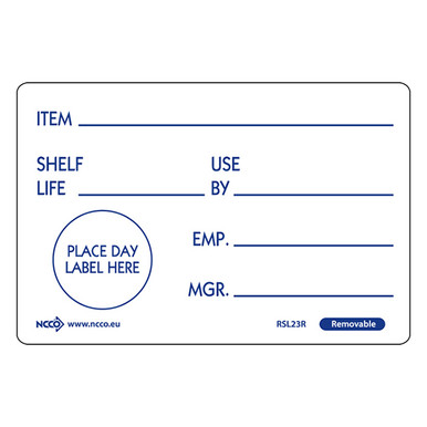 Shelf Life Labels Removable 50mm x 75mm x 500 x Roll - PPS LTD
