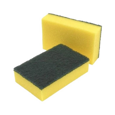 Sponge Scourer Non Abrasive Yellow/White x 10 - PPS