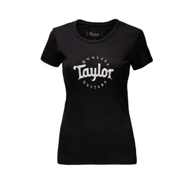 Taylor Ladies Logo T, Black/White Emblem - XL - The Music Den