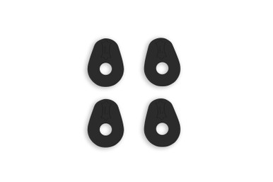 4-Pack of Black Stretchy Rubber Guitar Strap Locks for Two (2) Guitars ...
