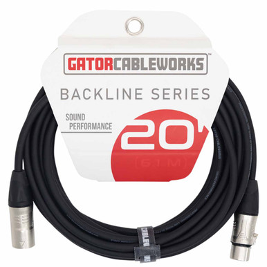 Gator Cableworks Backline Series 20 Foot XLR Microphone Cable - The ...