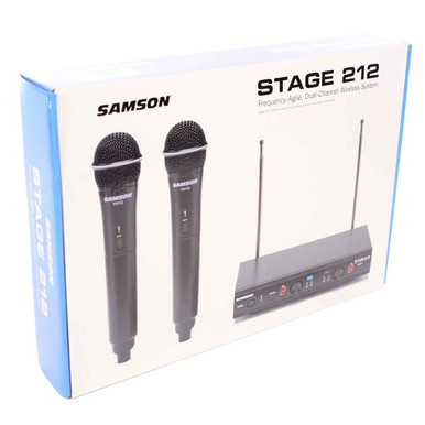 Samson Stage 212 Dual Vocal VHF Frequency Agile Wireless System (2) Q6 ...