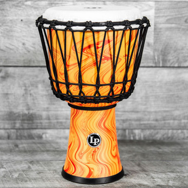 Latin Percussion LP World 7in Rope Circle Djembe Orange Marble - The ...