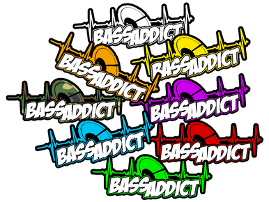 Bass Addict Stickers
