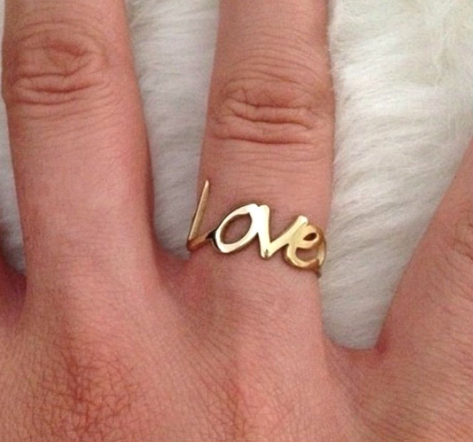 24K Gold Plated Love Ring | Gold Jewelry at Ciao Bambina