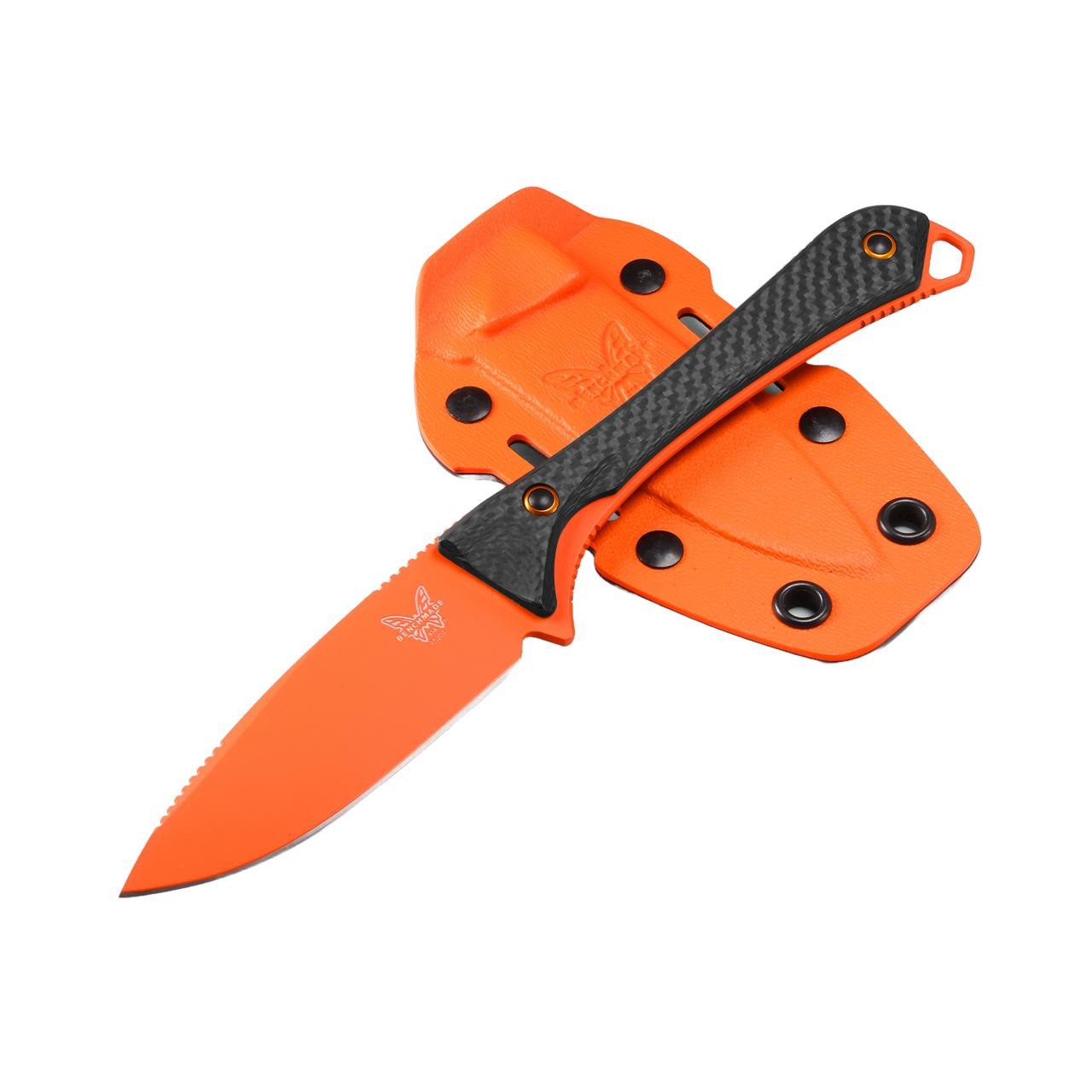 Benchmade 15201OR Altitude Fixed Blade Knife, CPM-S90V Orange Blade ...