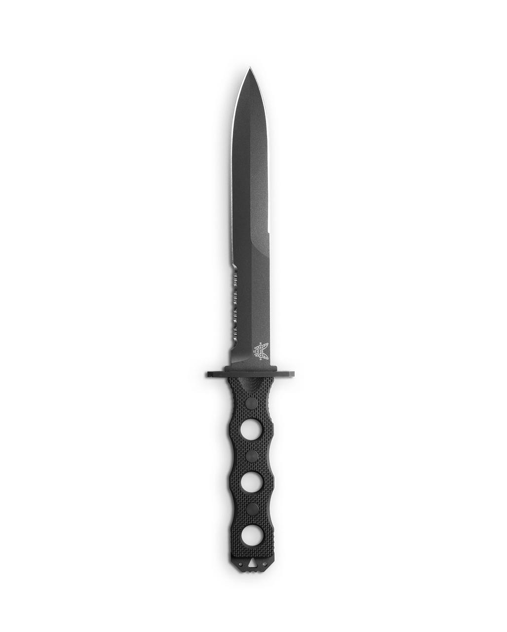 Benchmade 185SBK SOCP Fixed Blade CPM-3V Double Edge Combo Dagger Blade ...