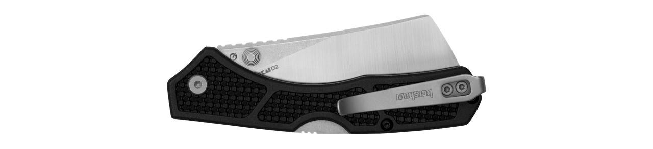 Kershaw 2043 Hatch Folding Knife D2 Cleaver Blade, Black FRN Handle ...