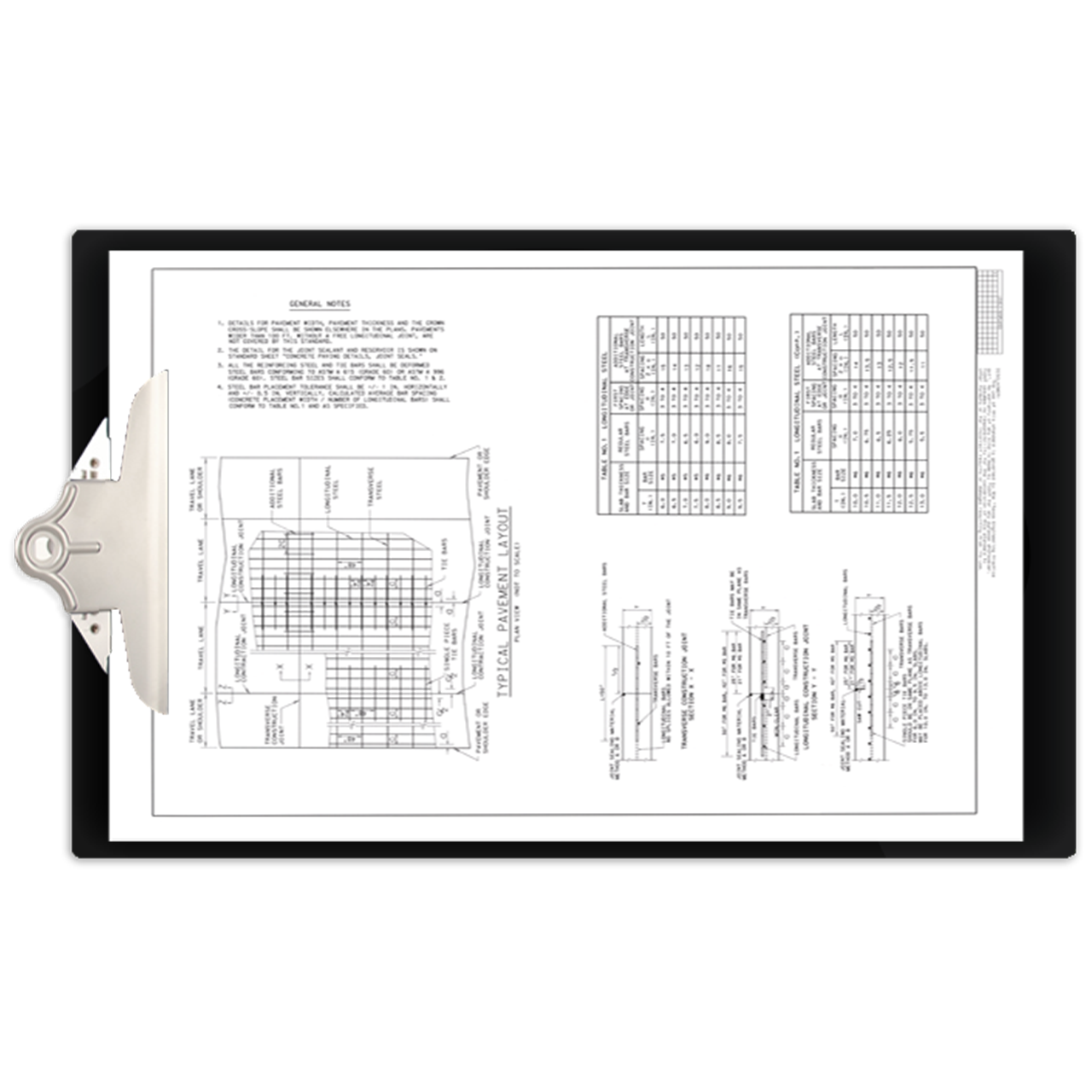 11x17 Clipboard Hardboard Panel Featuring a Jumbo Board Clip Brown