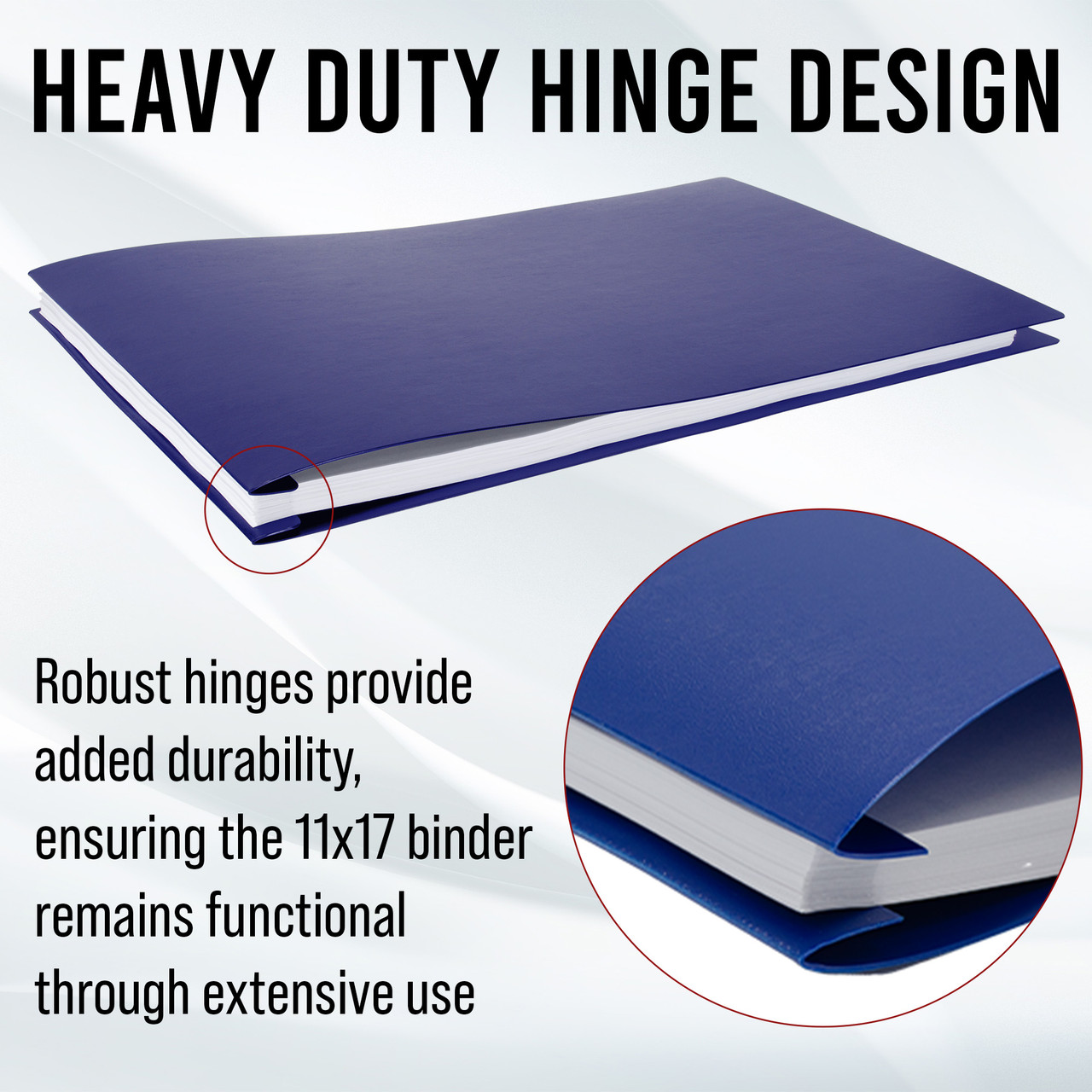 11x17 report covers Poly folder with prongs Blue | RP