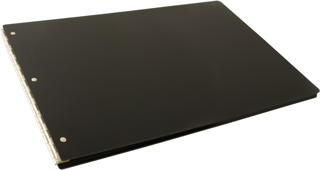 11x17 Screw Post Binder Acrylic Panel with fixed posts Black