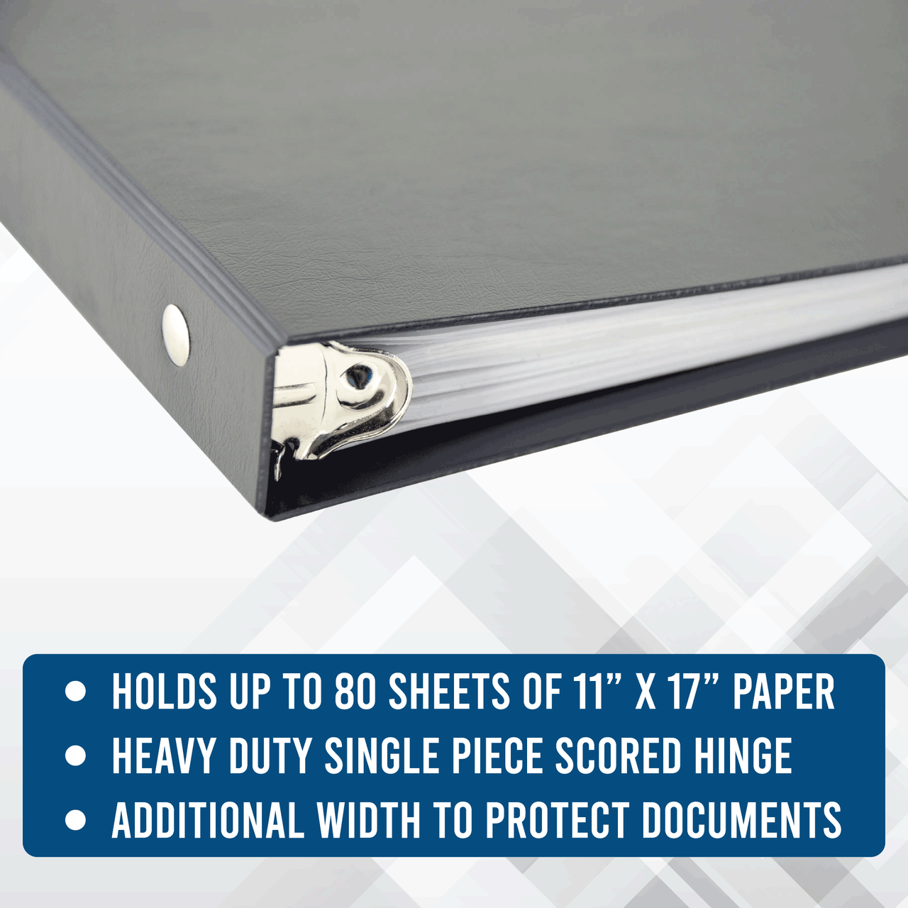 11x17 ½-Inch Round Ring Poly Binder – Durable Ledger-Size Storage for ...