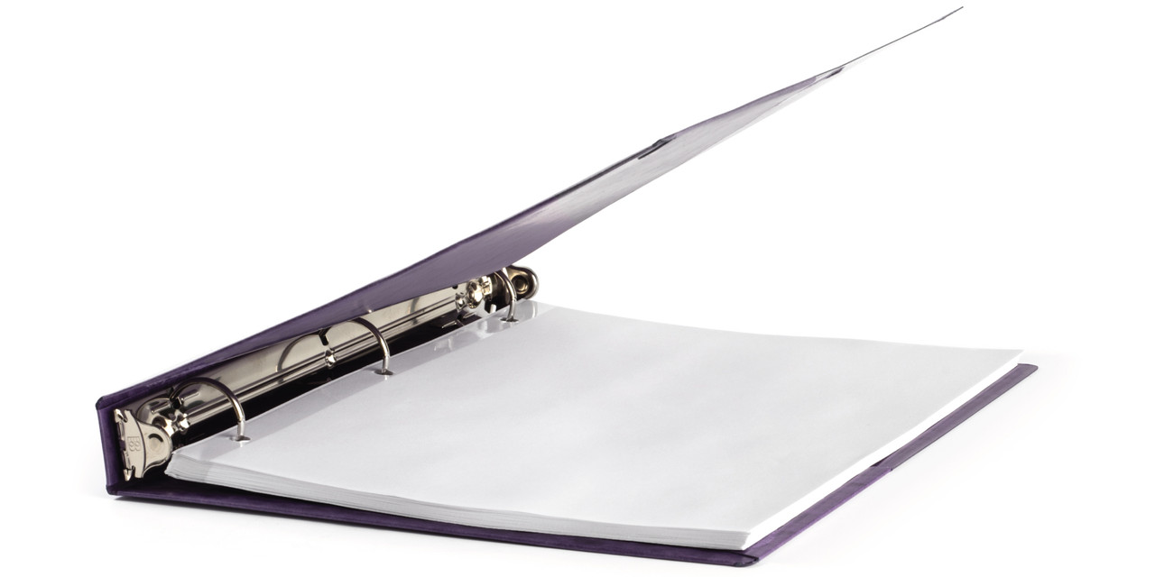 11x8.5 Binder Lanai Fiberboard Panel Featuring a 1" Round Ring -Purple