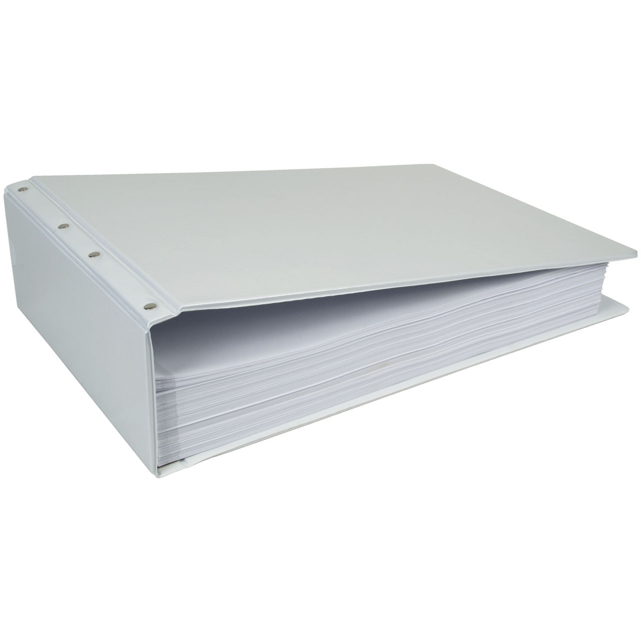 11x17 Binder Vinyl Panel with pockets Featuring a 4" Post White