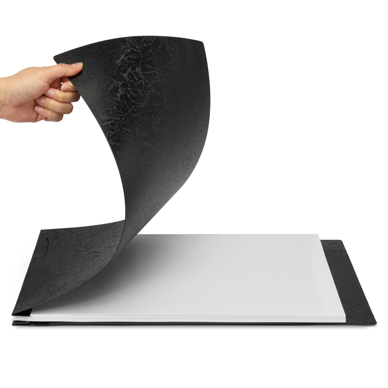 11x17 Professional Compressed Fiberboard Report Covers – Pack of 10 - Black
