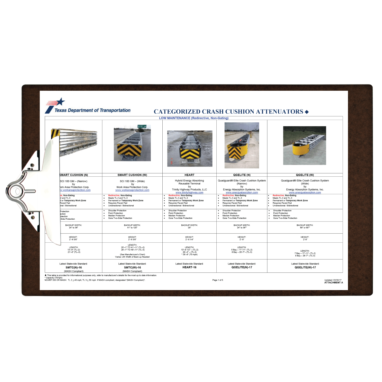 11x17 Clipboard Hardboard Panel Featuring a Jumbo Board Clip Brown